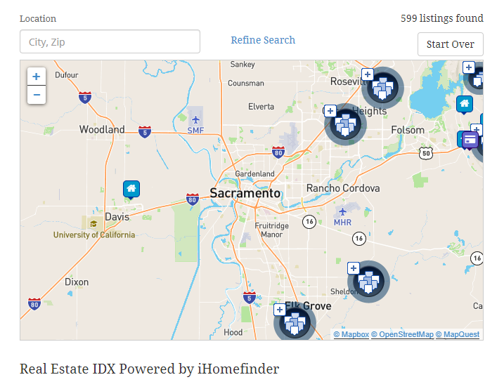 Interactive Map Search Shortcode