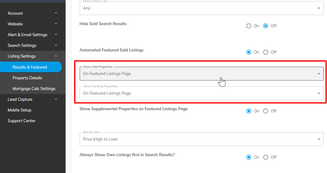 Featured Listings (Active, Pending and Sold)